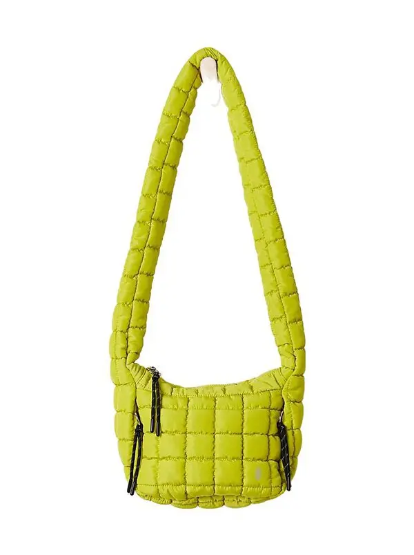 Free People Quilted Carryall Sling Bag - Honeydew