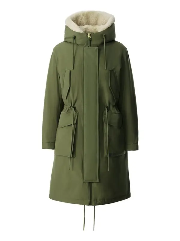 Mackage Hera 3-in-1 Down Parka With Shearling Lining - Light Military