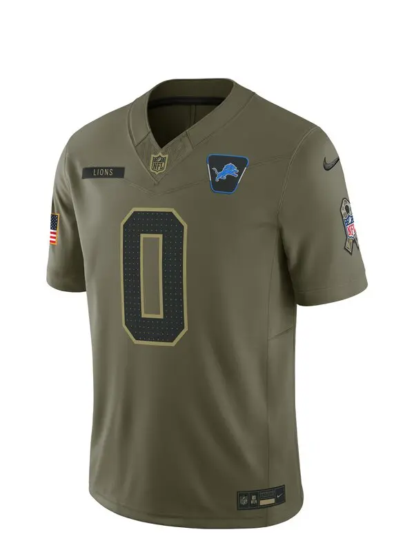 Nike Jahmyr Gibbs Detroit Lions Salute To Service Dri-fit Nfl Limited Jersey - Brown