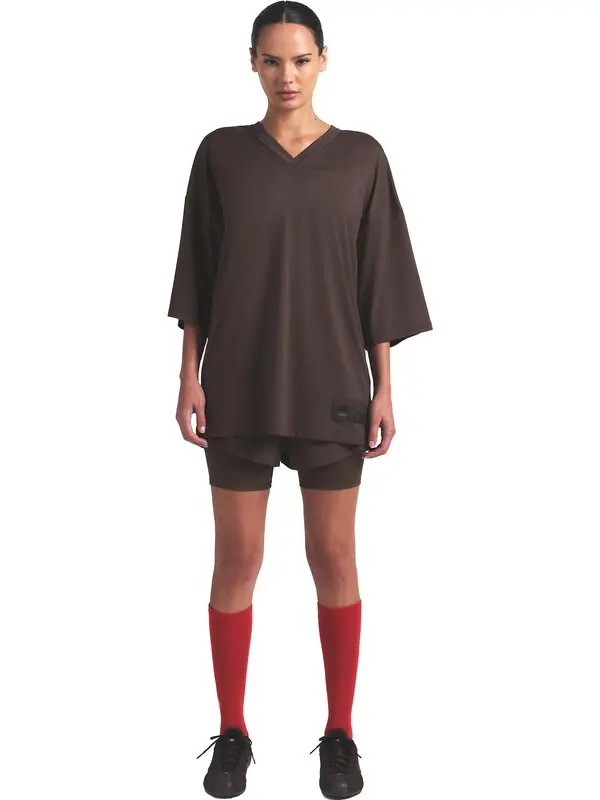 Nike Skims Airy Oversized V-neck T-shirt - Brown