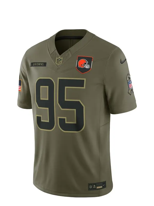 Nike Myles Garrett Salute To Service Dri-fit Nfl Limited Jersey - Brown