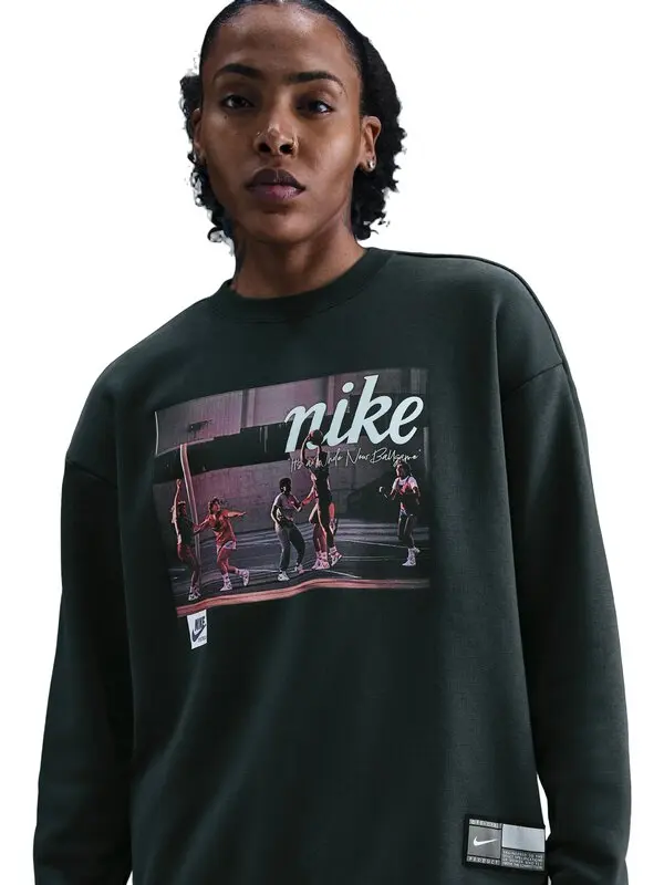 Nike Club Fleece Loose Crew - Green