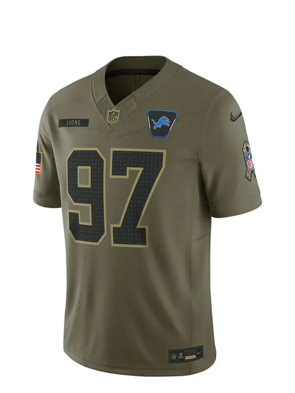 Nike Aidan Hutchinson Detroit Lions Salute To Service Dri-fit Nfl Limited Jersey - Brown