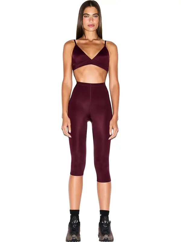 Nike Skims Shine High-waisted 17" Leggings With Drawcord - Red