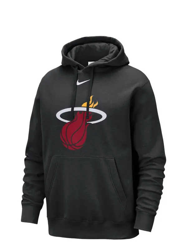 Nike Miami Heat Club Nba Pullover Hoodie - Black