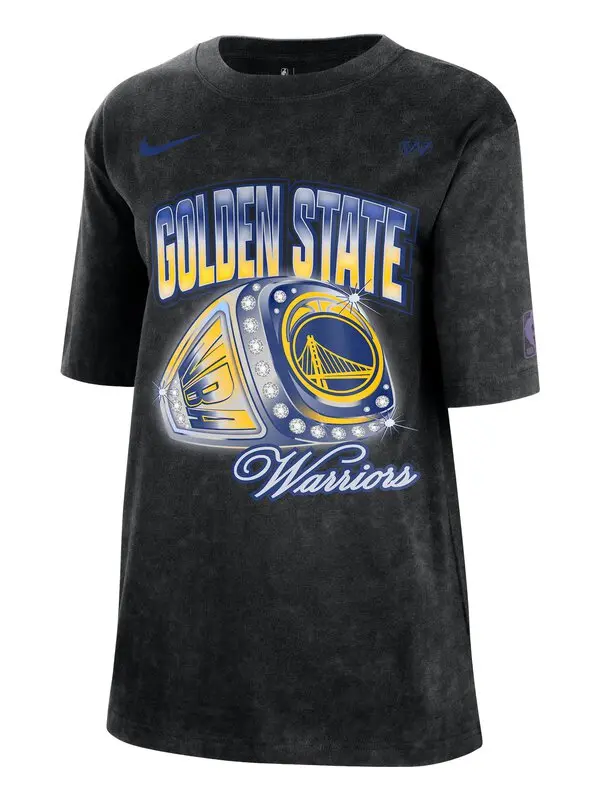 Nike Golden State Warriors Courtside Nba T-shirt - Black