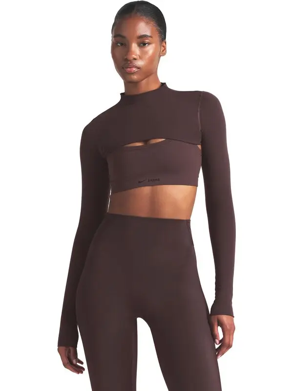 Nike Skims Vintage Seamless Long-sleeve Shrug - Brown