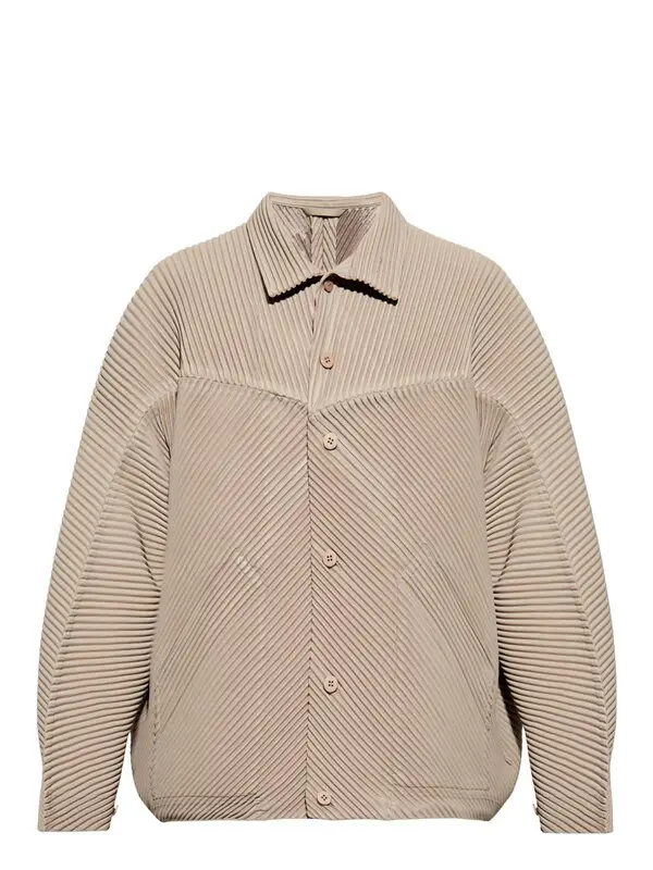 Issey Miyake Pleated Jacket - Beige