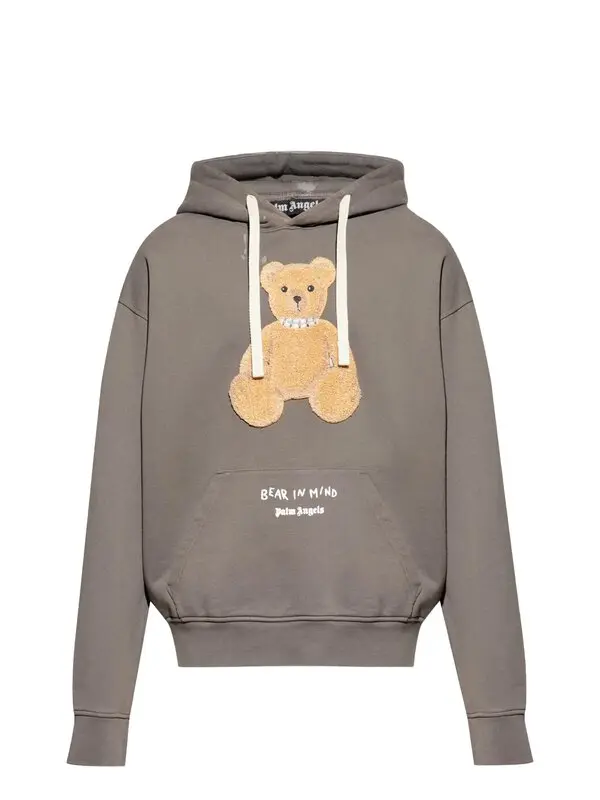 Palm Angels Sweatshirt With Teddy Bear Motif - Grey