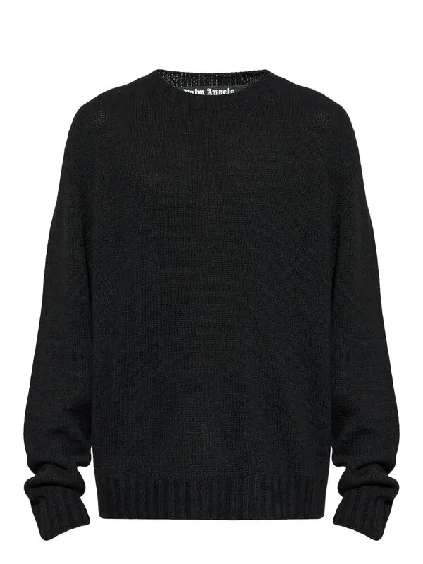 Palm Angels Crew-neck Sweater - Black