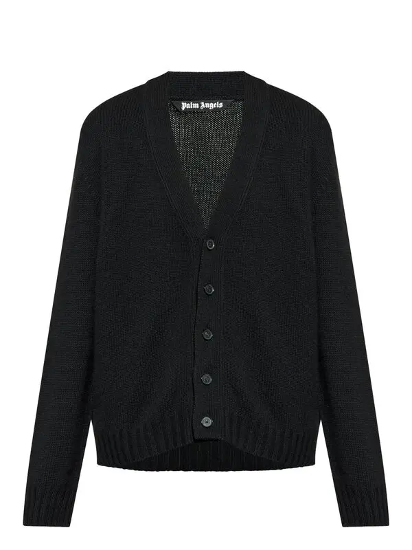 Palm Angels V-neck Cardigan - Black