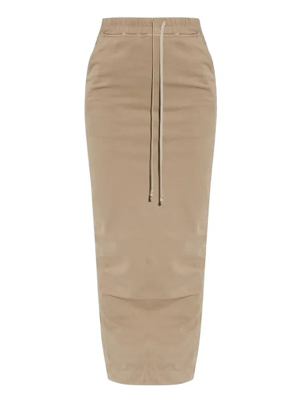 Rick Owens Long Pull-on Skirt - Beige
