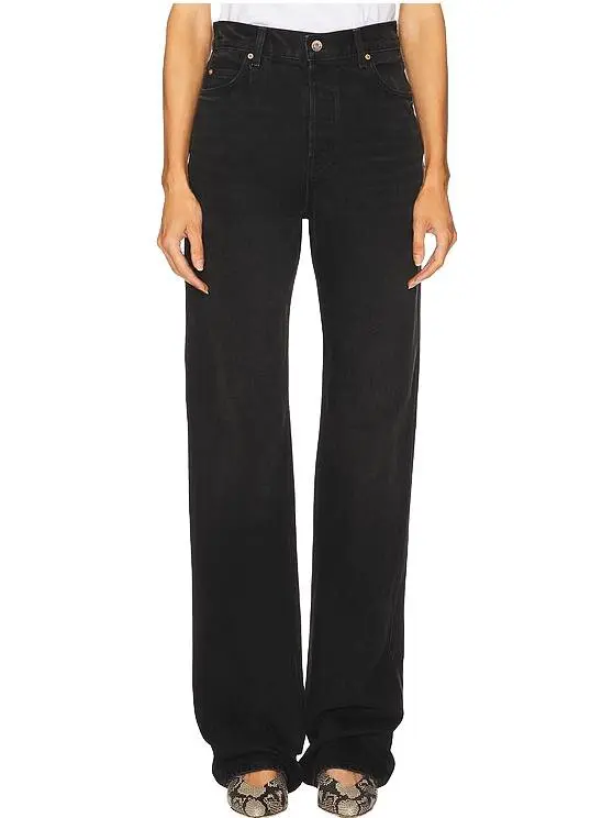 GRLFRND Graham High Rise Straight Leg Jeans - Black