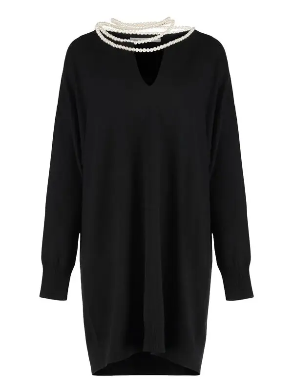 Zimmermann Crush Mini Wool Knit Dress - Black