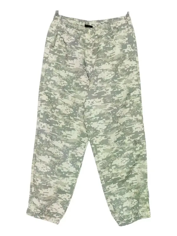 StÜssy Elasticated-waistband Camouflage Pants - Green