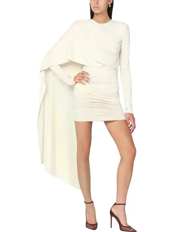 Andamane Draped Mini Dress - White