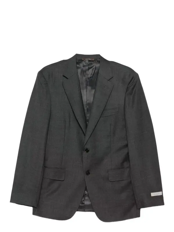 Canali Notched-lapels Two-piece Suit - Black