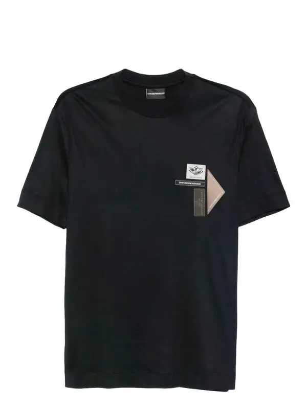 Emporio Armani Logo-patches T-shirt - Black