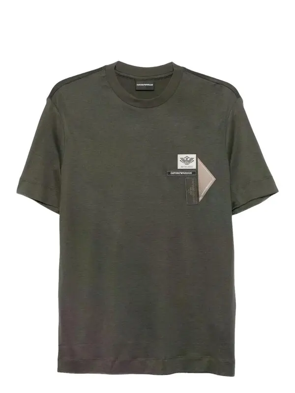 Emporio Armani Patch-embellished T-shirt - Green