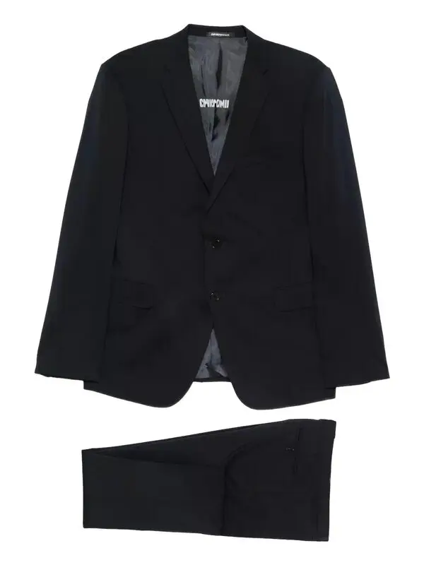 Emporio Armani Notched-lapel Two-piece Suit - Black