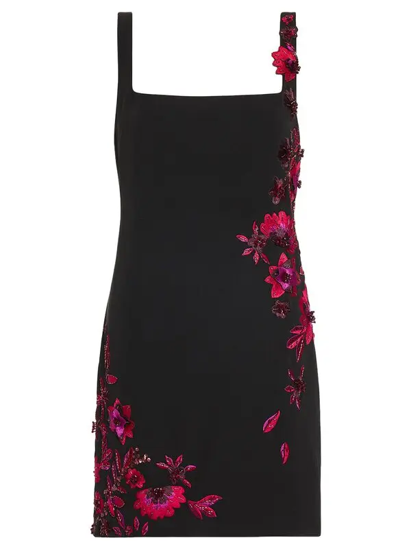 Ramy Brook Tina Embellished Floral Mini Dress - Black Gard