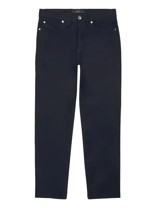 Brioni Embroidered Slim Trousers - Grey