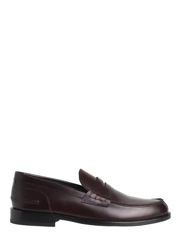 Brioni Leather Loafers - Burgundy