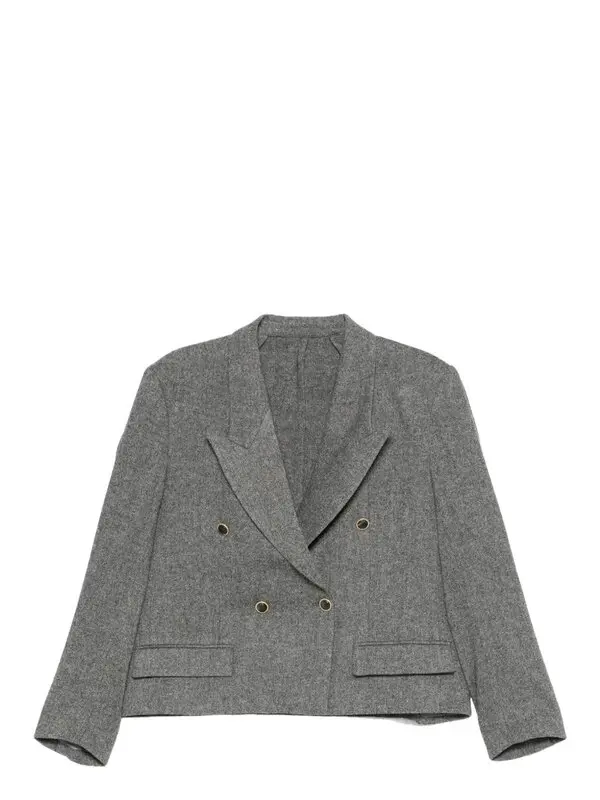 MARSEM Double-breasted Blazer - Grey