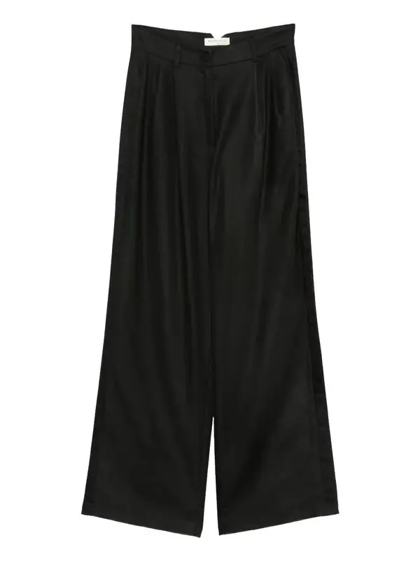 MAISON HOTEL Tailored Wide-leg Trousers - Black