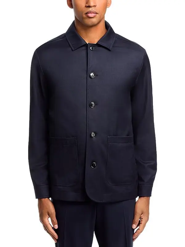 BOSS Carper Slim Fit Overshirt - Dark Blue