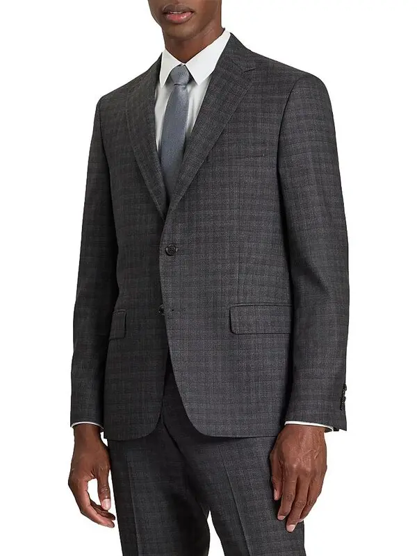 Ted Baker London Wright Tattersall Modern Fit Suit Jacket - Charcoal