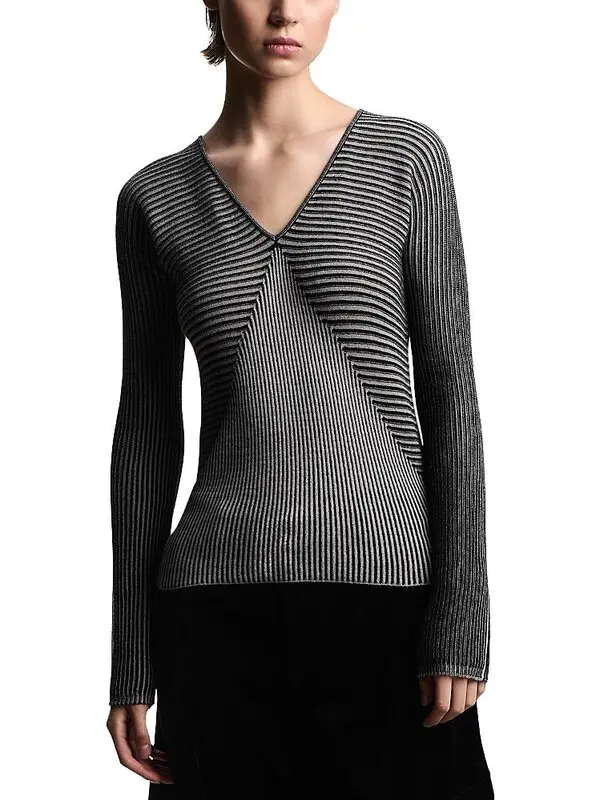 Emporio Armani V-neck Sweater - Solid Black