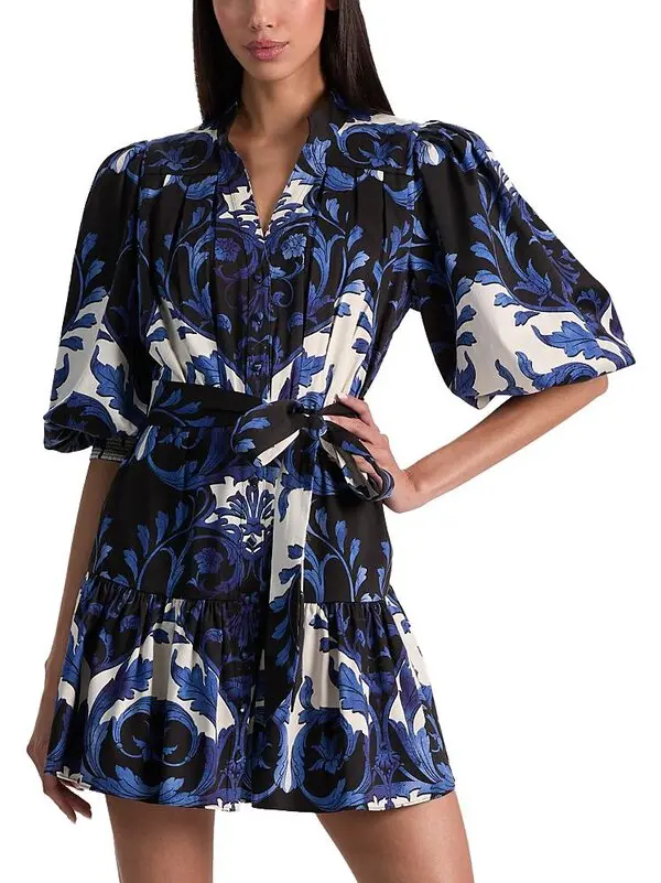 Alice + Olivia Cora Mini Shirt Dress - Regal Retreat