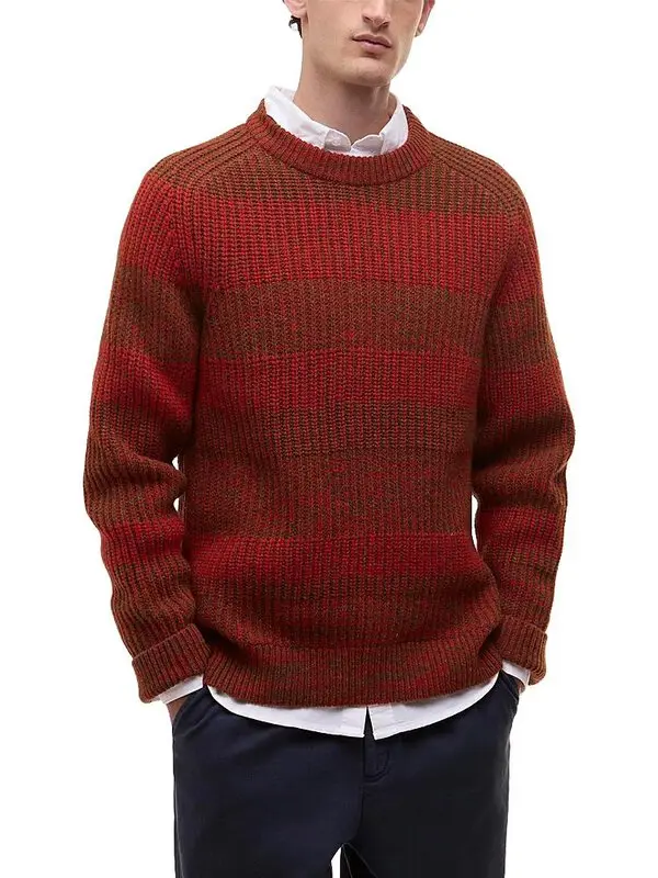 Barbour X Paul Smith Saddle Crewneck Sweater - Rosette Red