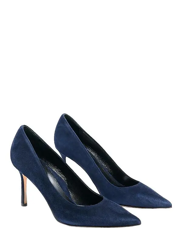 Marion Parke Classic Suede 85 Pump - Navy