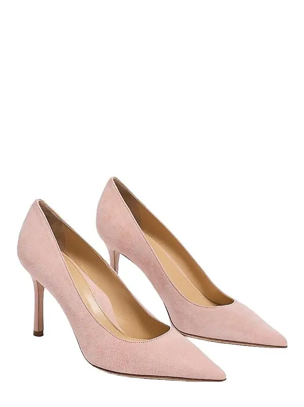 Marion Parke Classic Suede 85 Pump - Powder