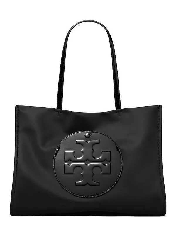 Tory Burch Ella Patent Small Tote - Black