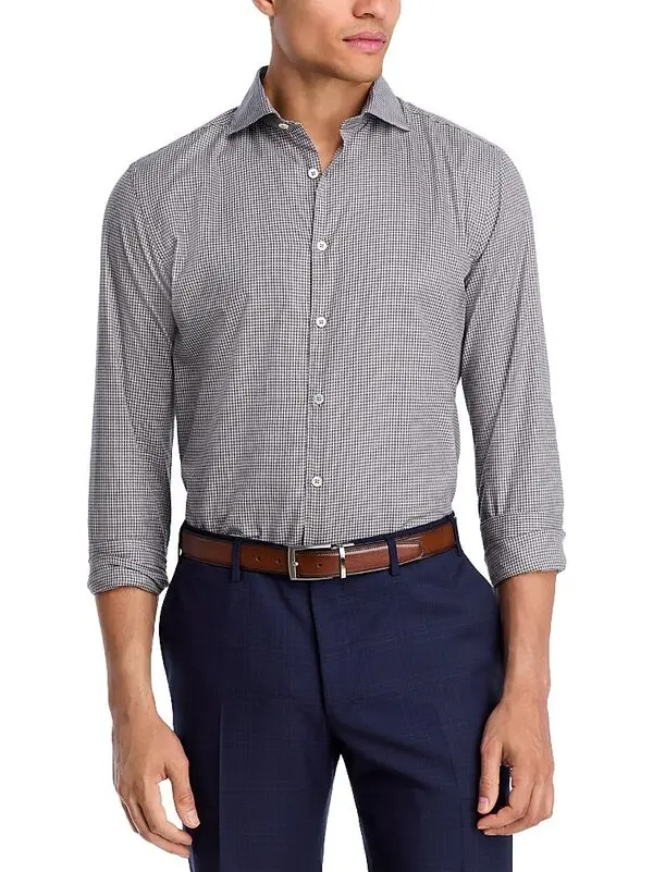 Canali Button Front Sport Shirt - Grey