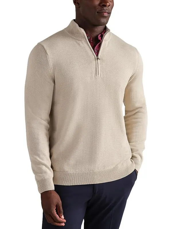 RHONE Quarter Zip Sweater - Bone