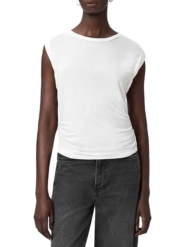 ALLSAINTS West Shimmer Top - Stone White
