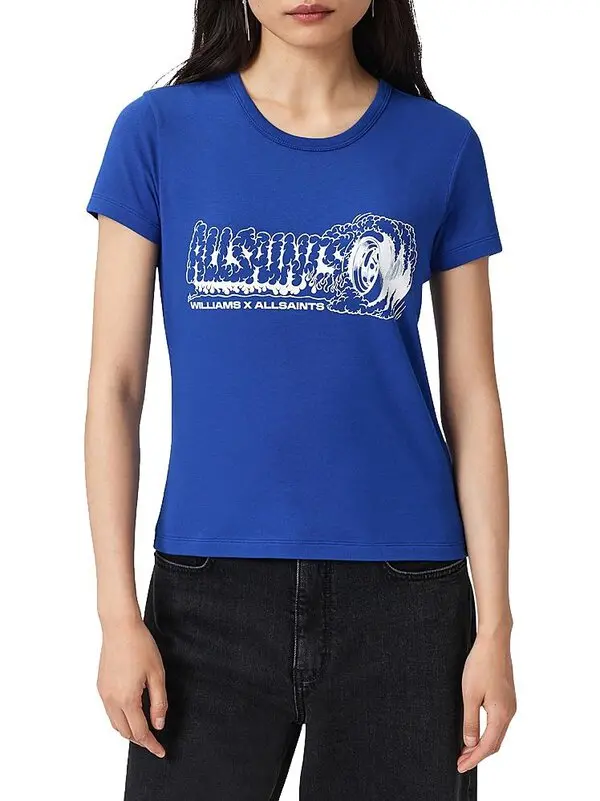 ALLSAINTS Burnout Stevie Tee - Williams Blue