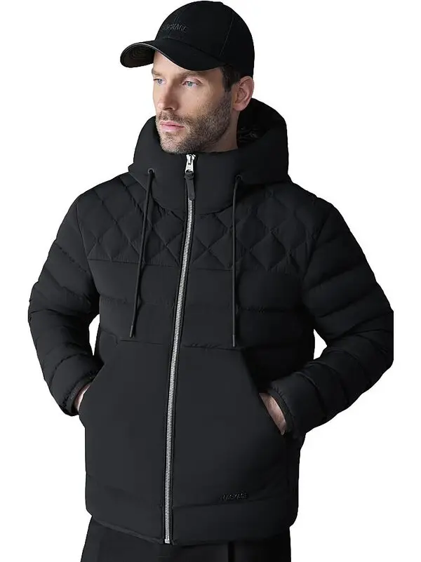 Mackage Bergen Quilted Hooded Down Jacket - Black