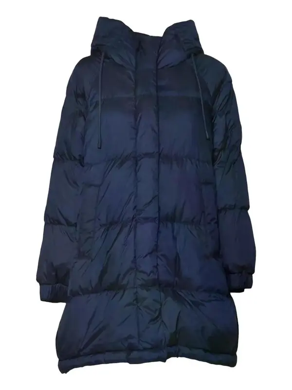 Max Mara Quilted Parka Coat - Blue