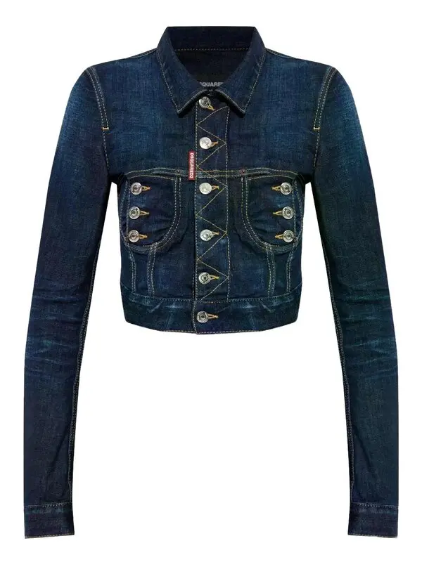 Dsquared2 Denim Cropped Jacket - Blue