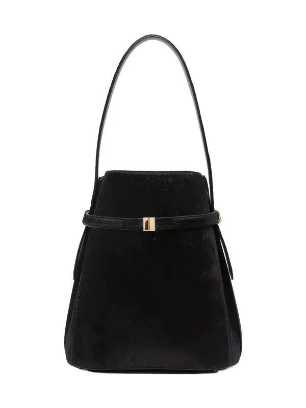 TOTEME Leather Bucket Bag - Black
