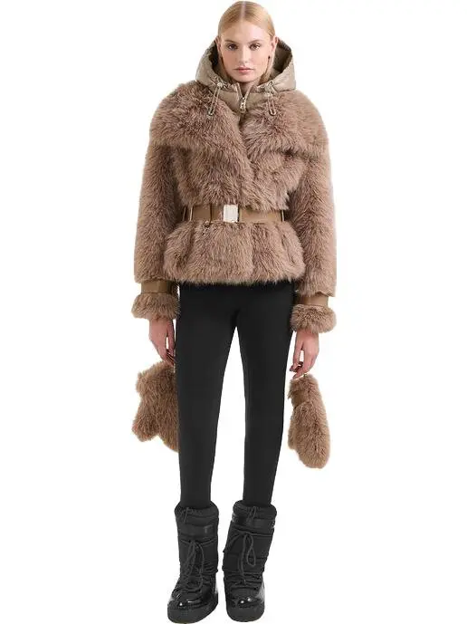 Rudsak Chloe Faux Fur Jacket - Brown