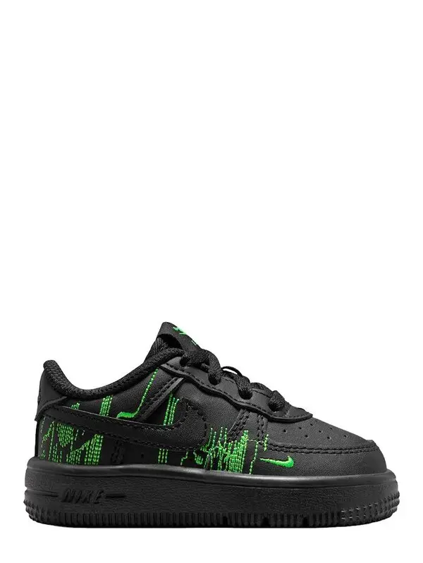 Nike Force 1 Low Lv8 Matrix Sneakers - Black/green Strike/vivid Purple