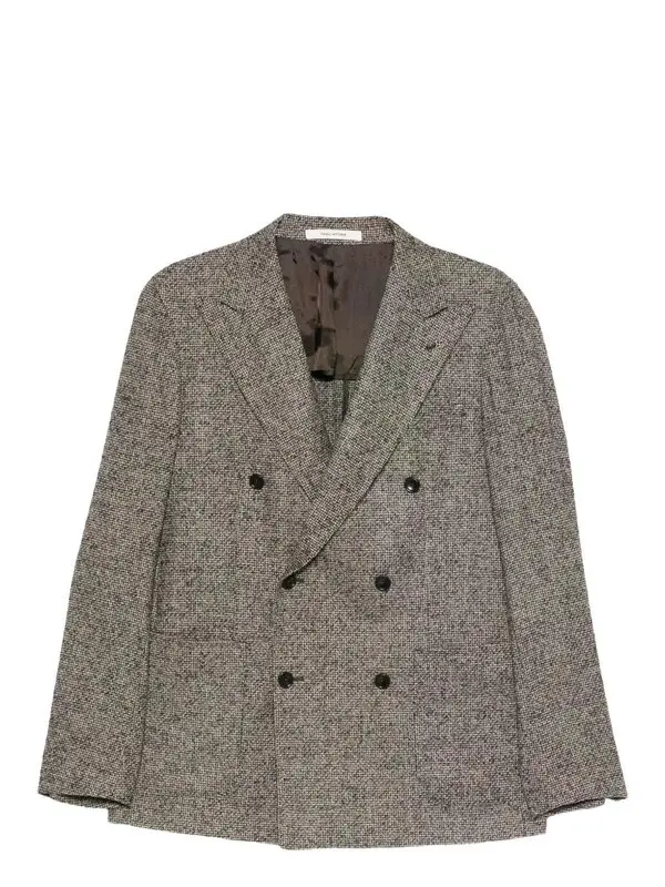 Tagliatore Double-breasted Wool Jacket - Brown