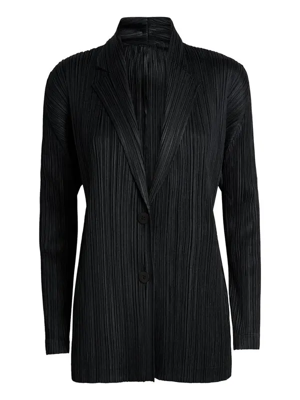 Issey Miyake Pleated Jacket - Black