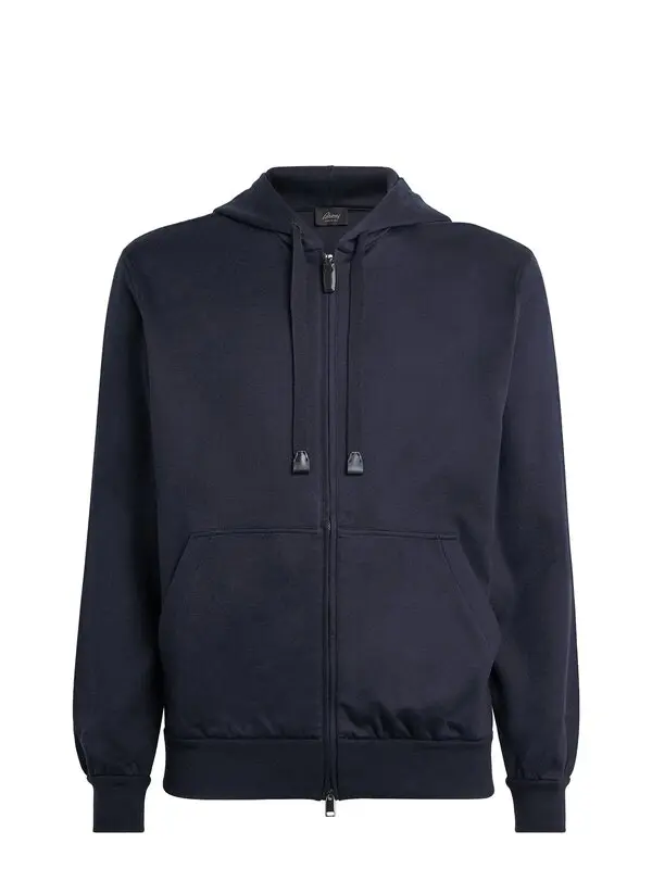 Brioni Zip-up Hoodie - Blue